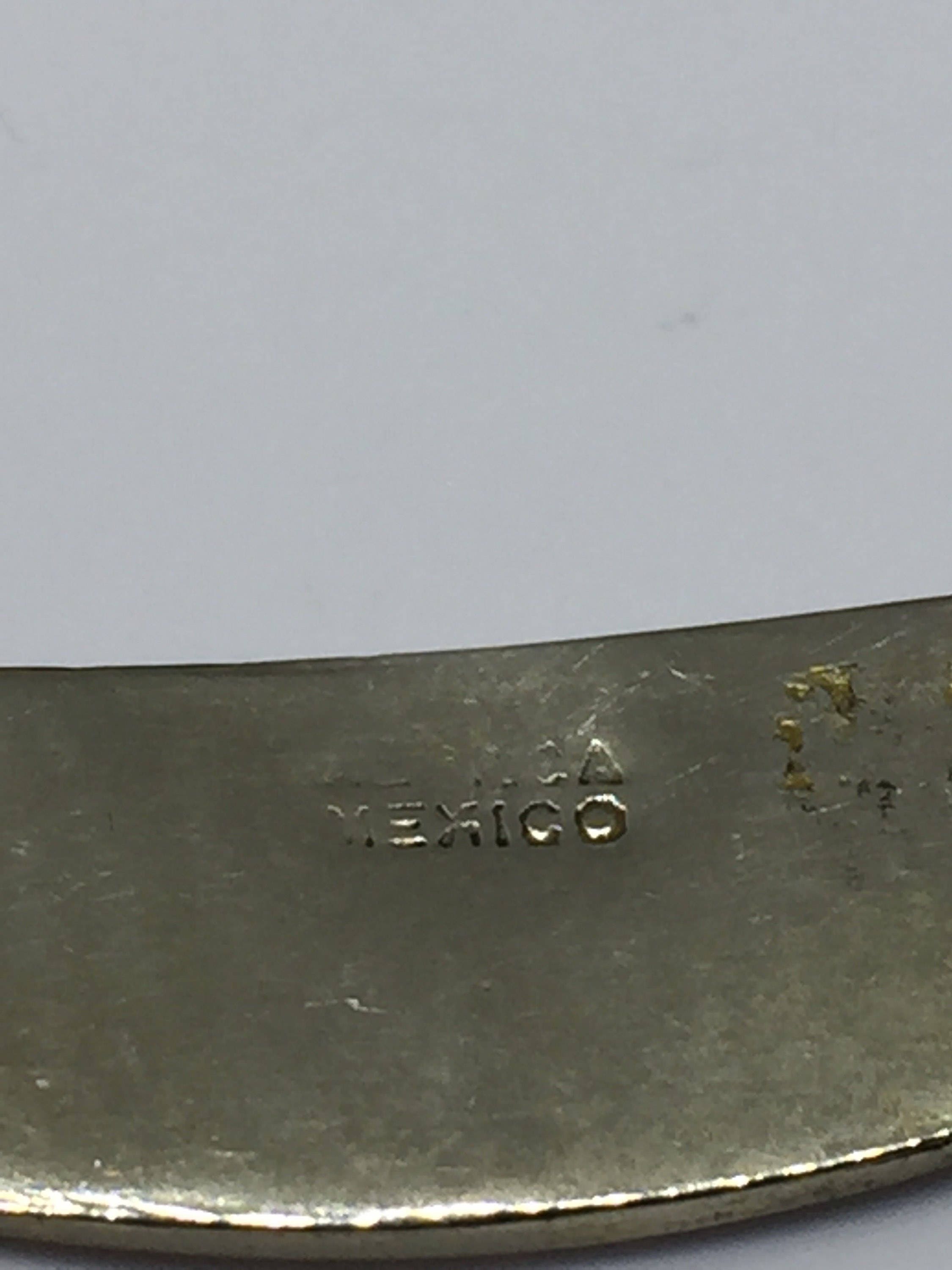 Alpaca Mexico Silver Inlaid Enamel Abalone and Mother of - Etsy