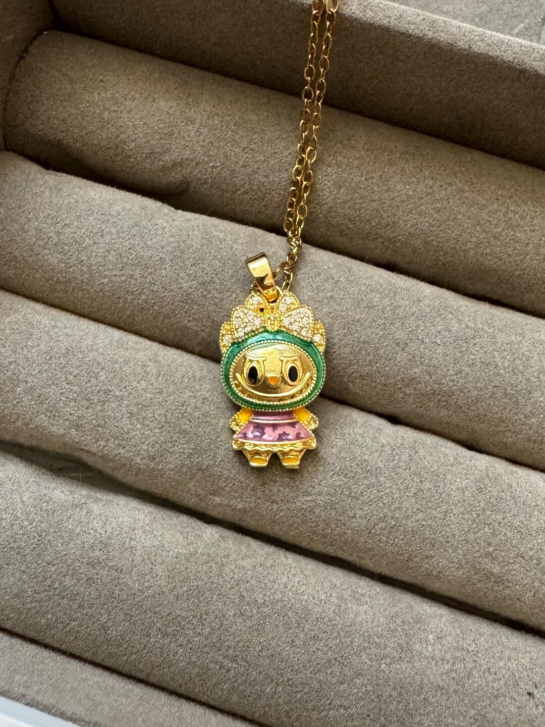 Stainless Steel Labubu Pendant Necklace – Tarnish-resistant Cute ...
