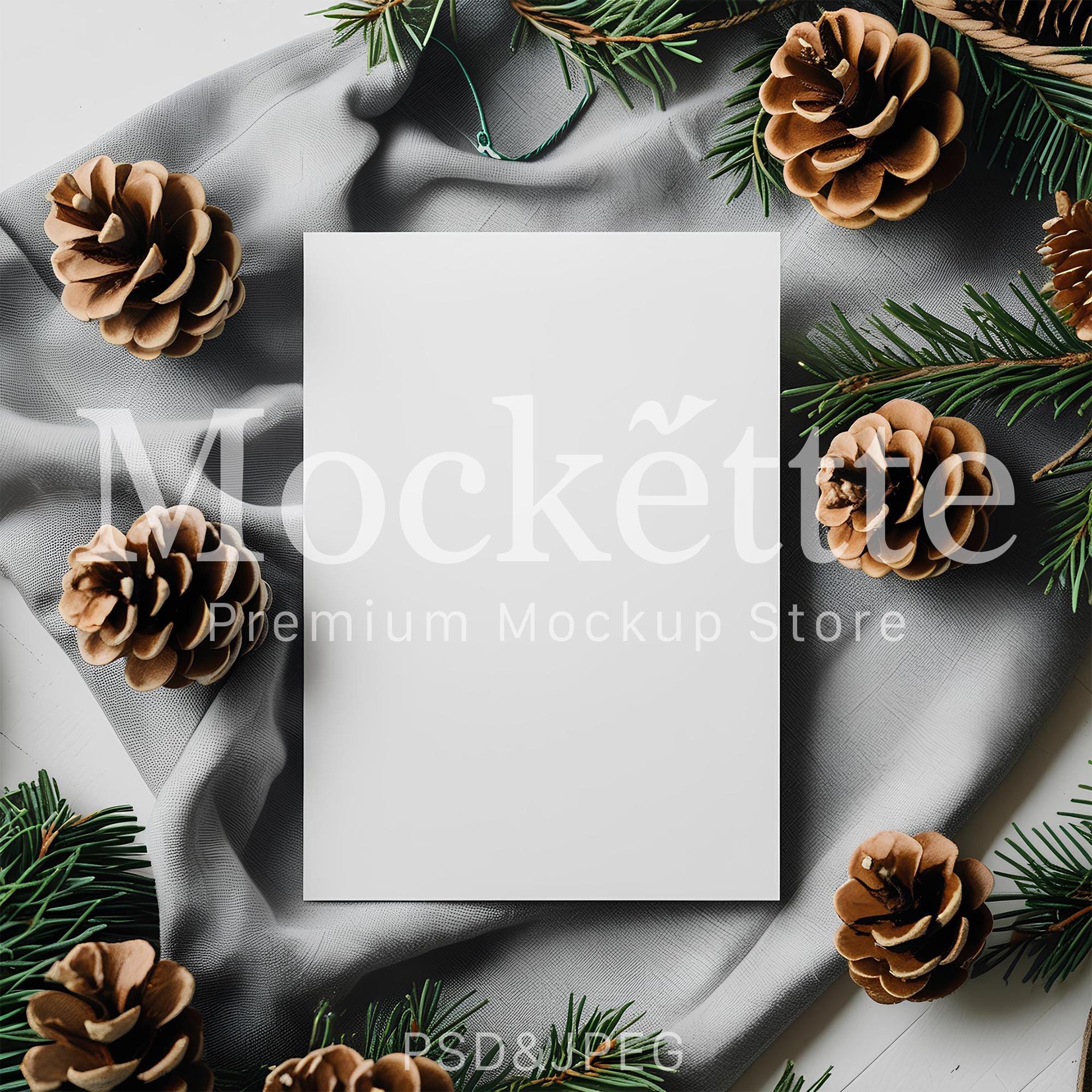 Christmas Card Mockup | Editable PSD & JPEG | 2000x2000 Px | 300 DPI ...