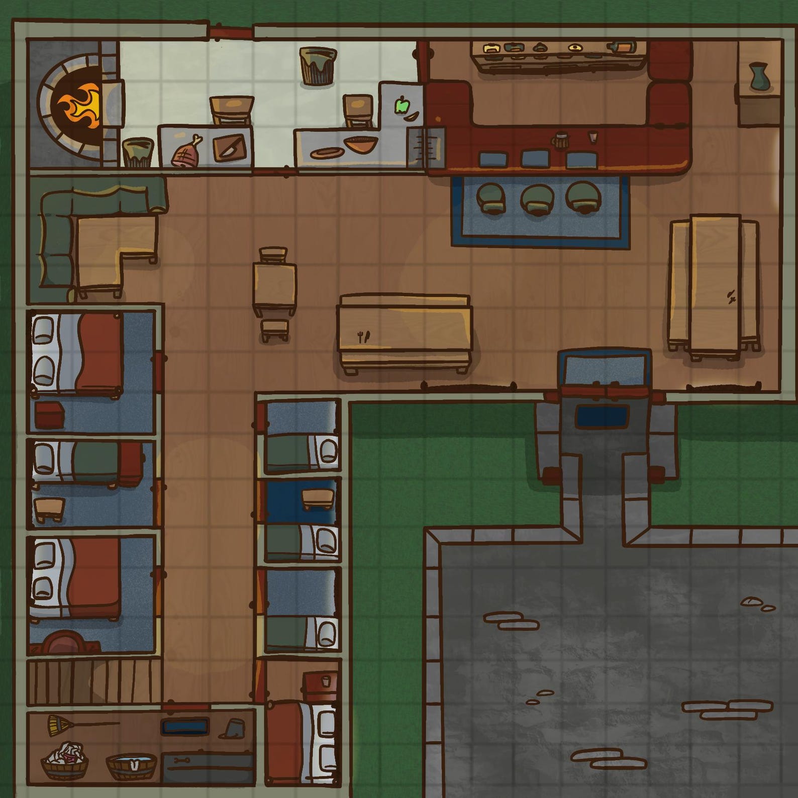 Crypt Battle Map: D&D Tomb, Tavern, and Puzzle (digital Download) - Etsy