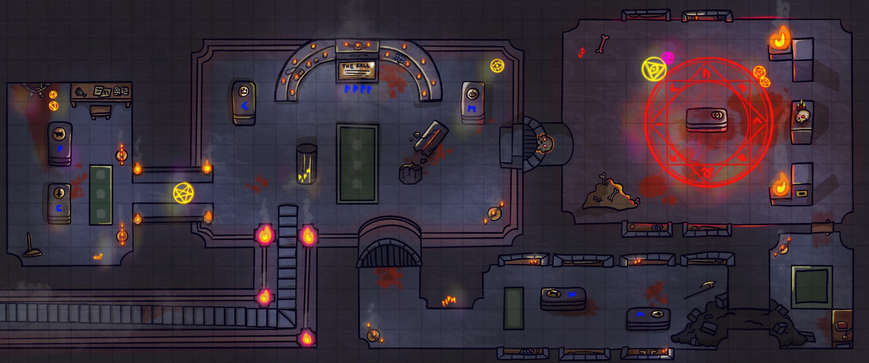 Crypt Battle Map: D&D Tomb, Tavern, and Puzzle (digital Download) - Etsy
