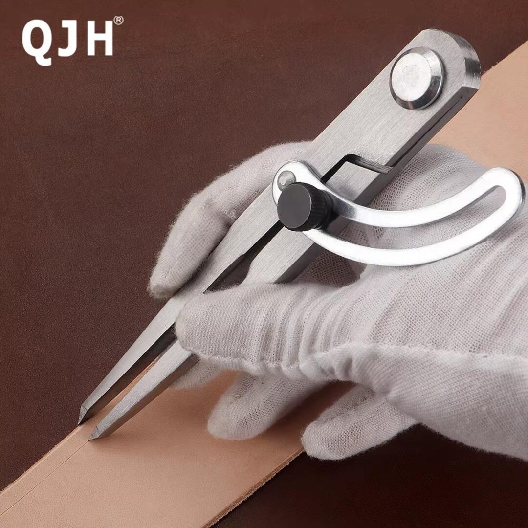 Adjustable Leather Spacing Compass – Wing Divider Edge Creaser Scriber ...