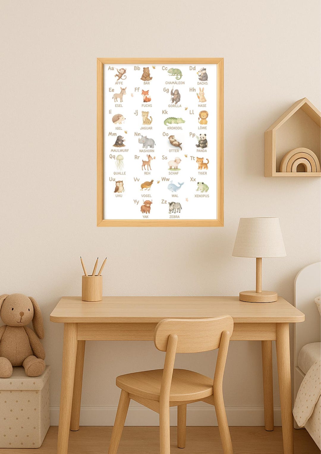 Animal Alphabet Poster in German – Lovingly Illustrated for Children - Etsy