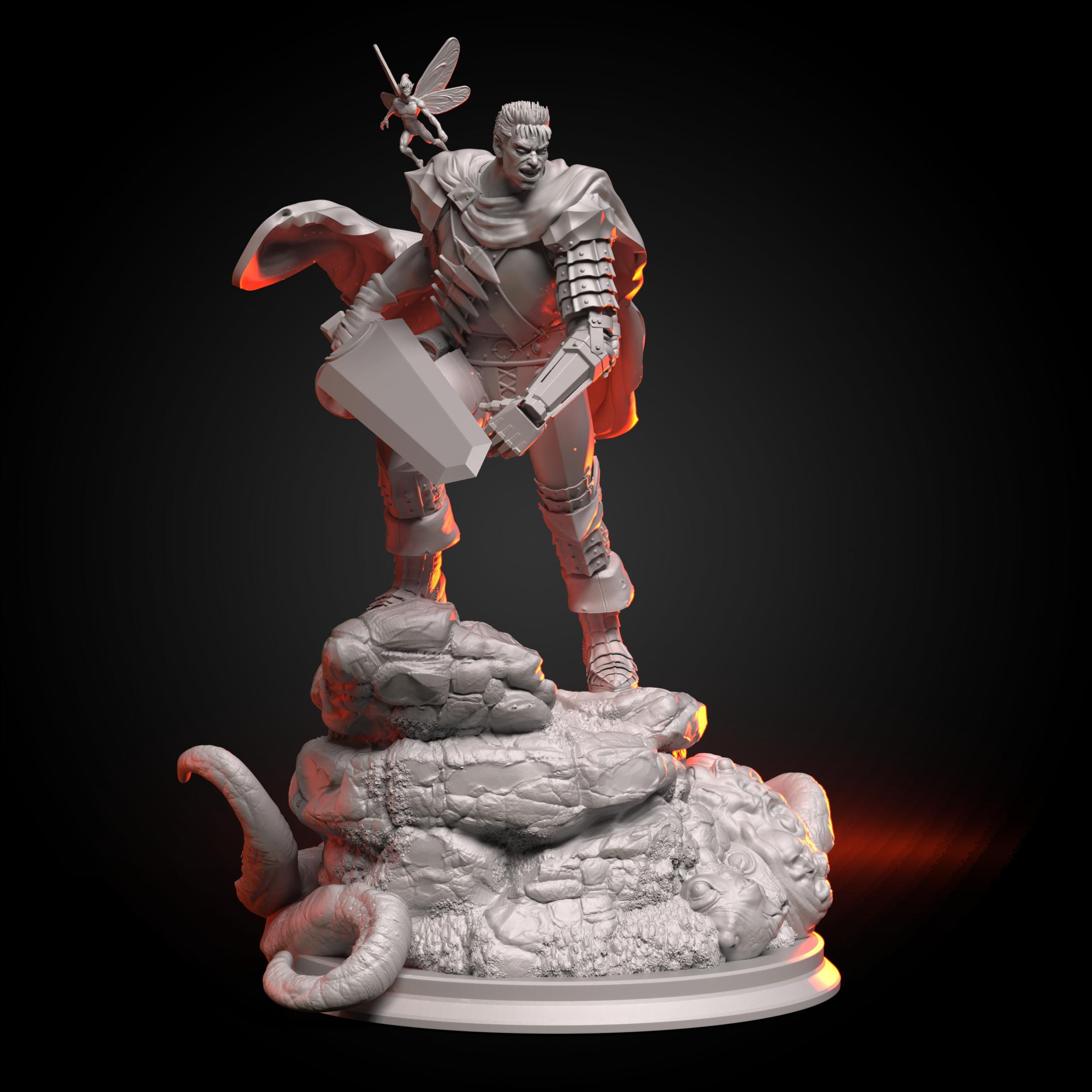 Guts Action Figure (STL File) – 3D Printable Berserk Character (with ...