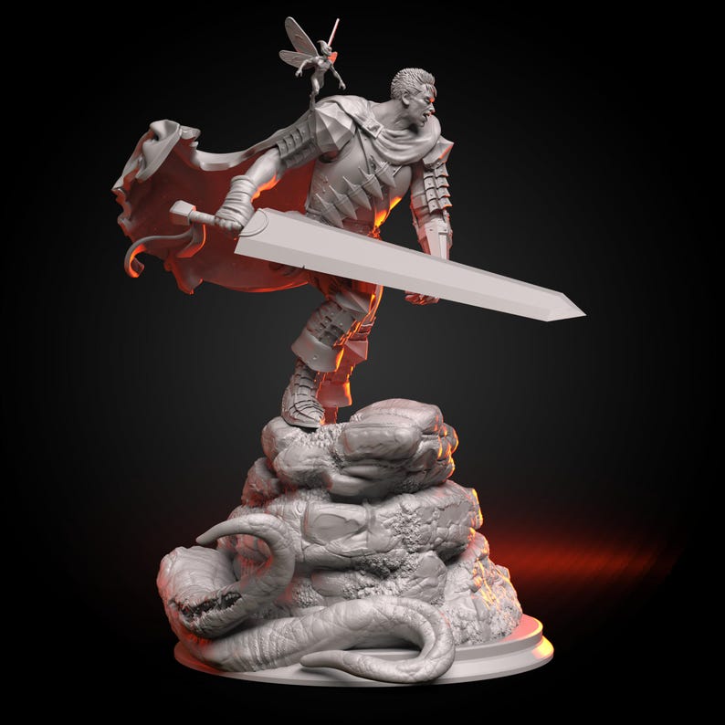 Guts Action Figure (STL File) – 3D Printable Berserk Character (with ...