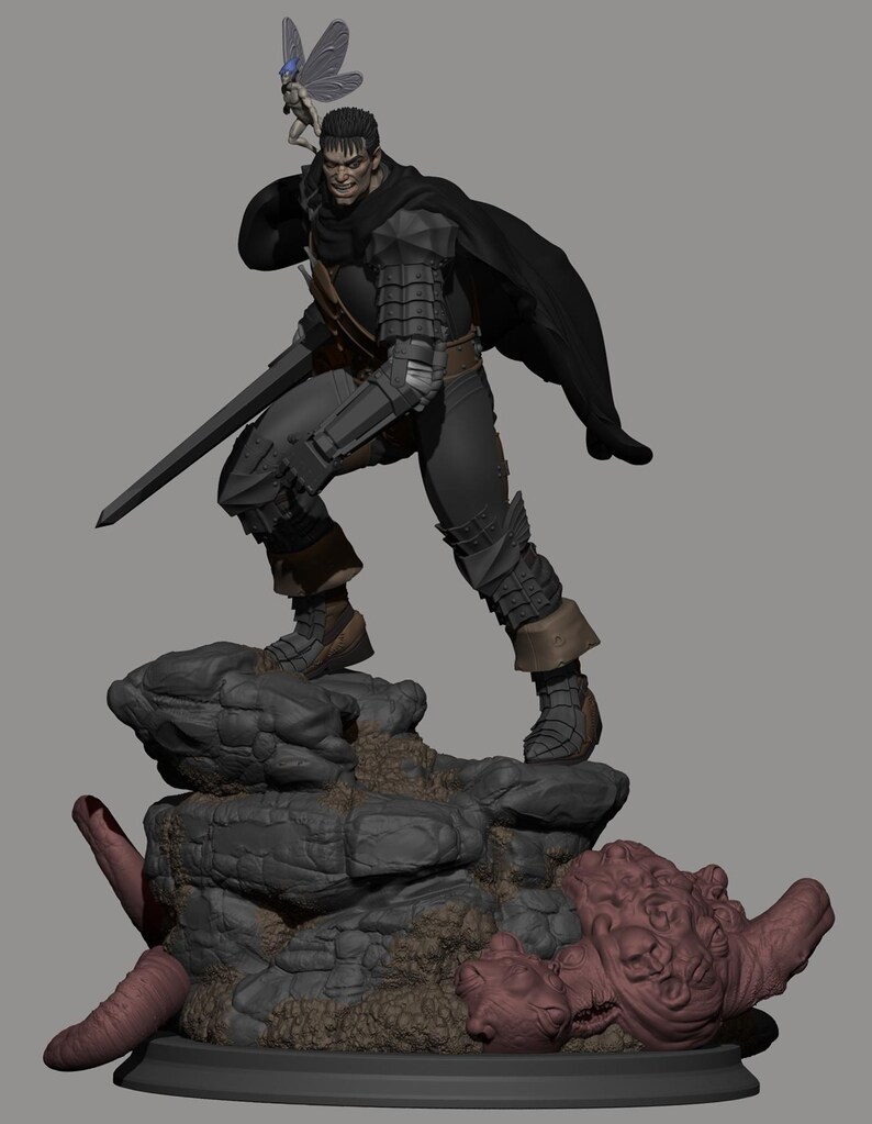 Guts Action Figure (STL File) – 3D Printable Berserk Character (with ...