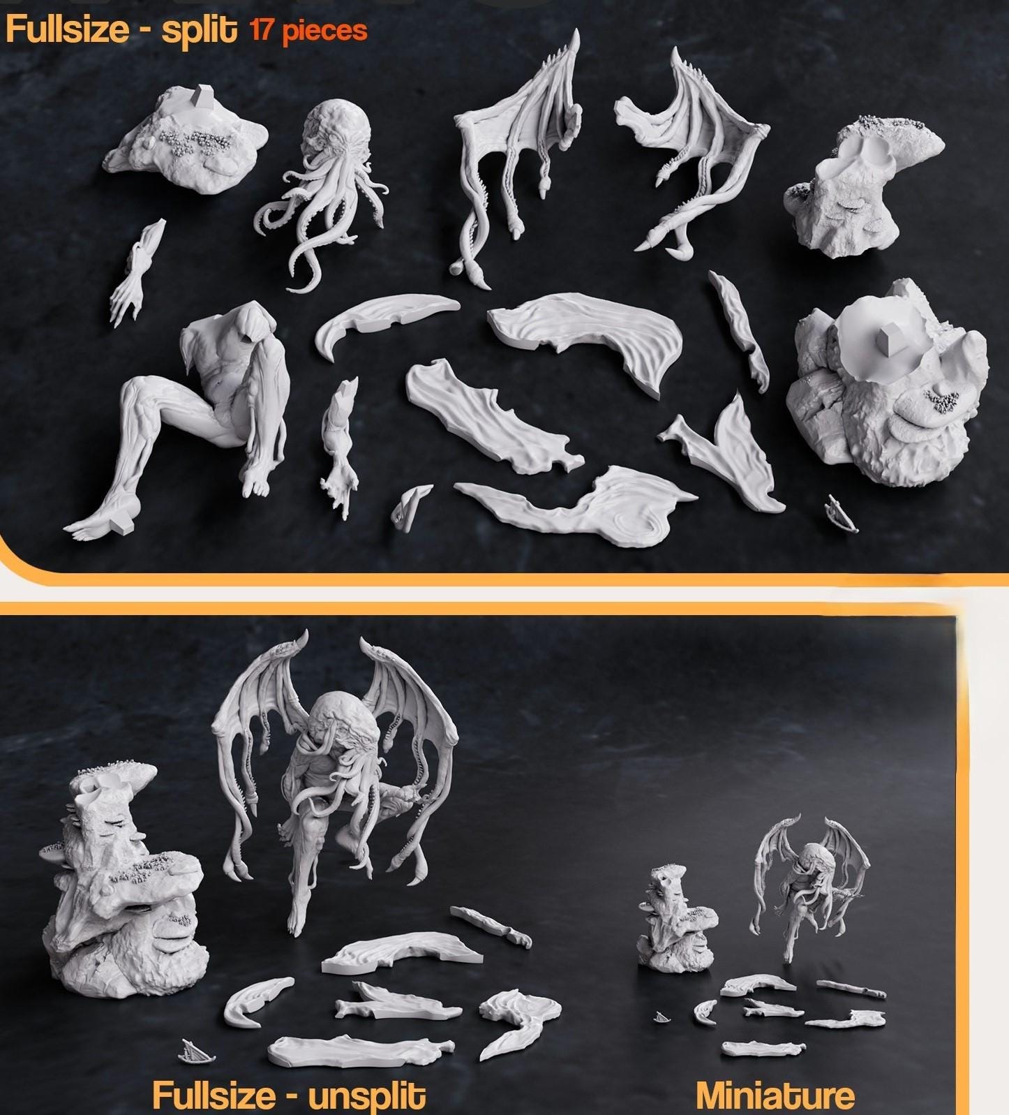 Cthulhu STL – Lovecraft Horror in 3D - Etsy