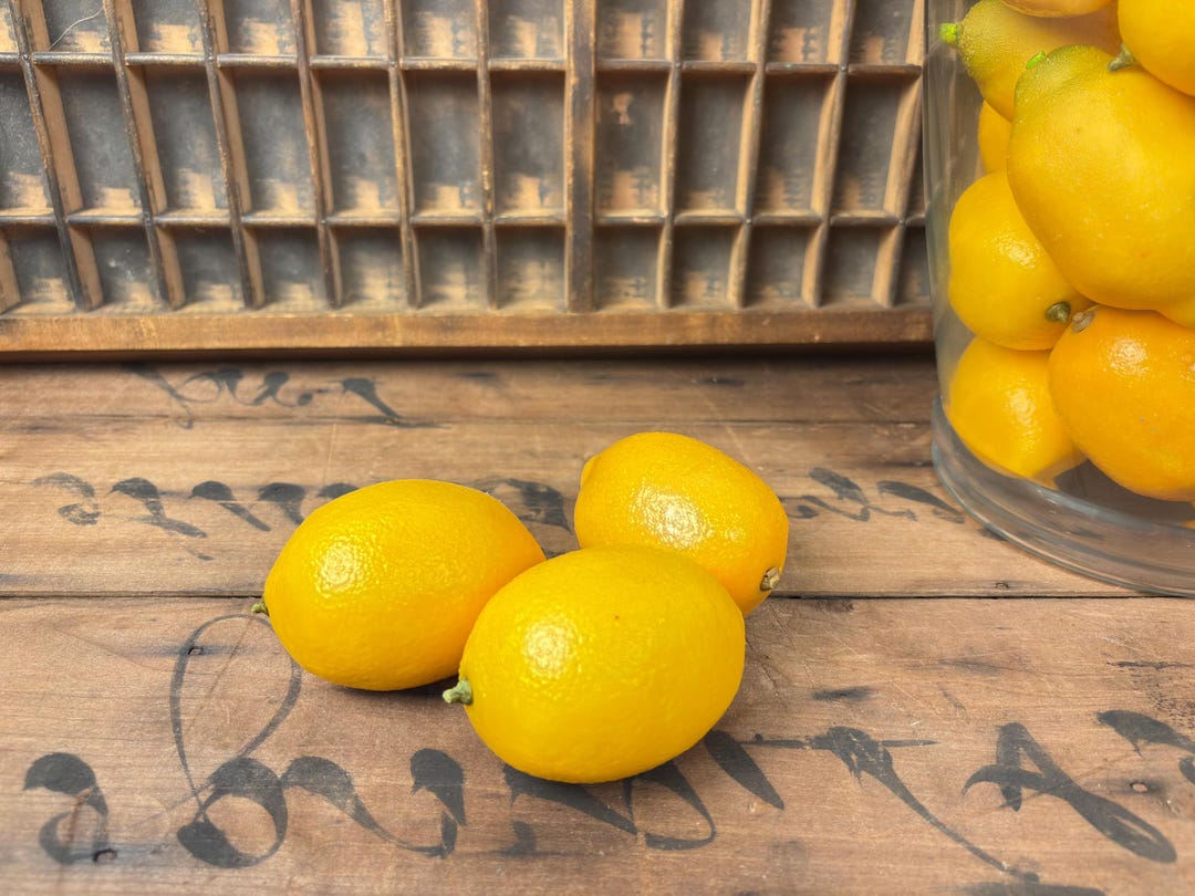 Vintage 80s Faux Lemons: Retro Kitchen Cottagecore Display, Set of 3 - Etsy