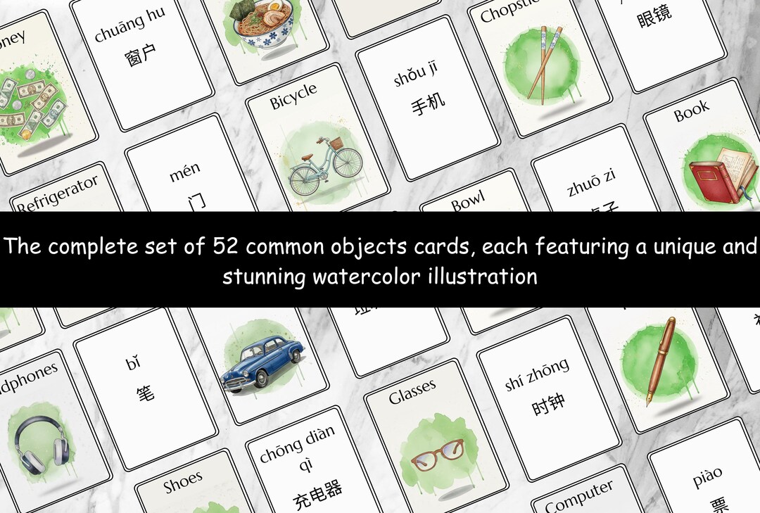 Chinese English Flashcards, Bilingual Baby Toddler Learning Cards ...