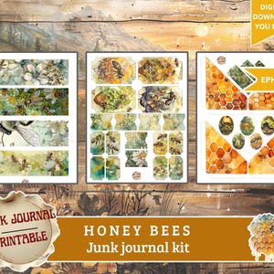 Honey Bees Junk Journal Printable, Junk Journal Supplies, Junk Journal ...