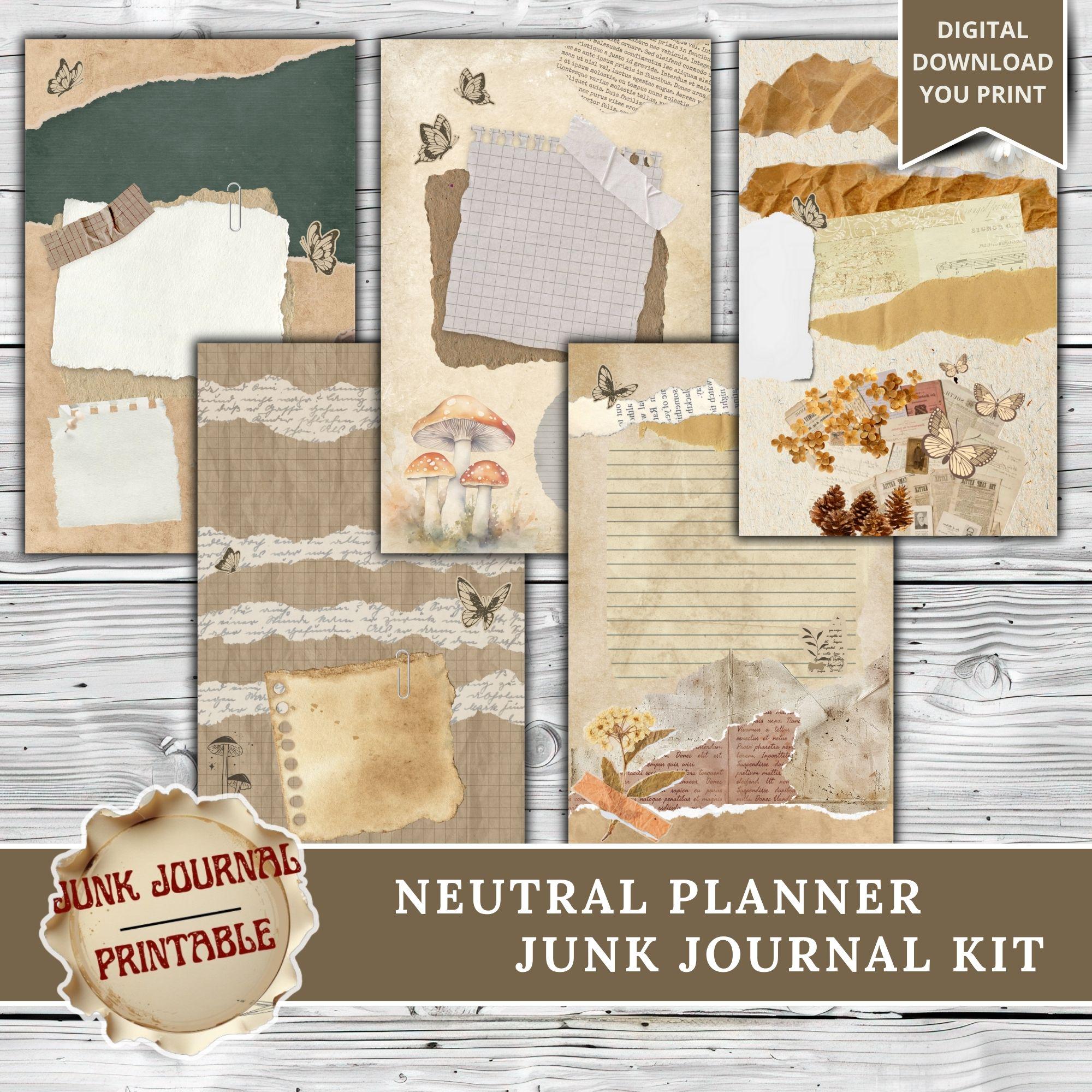 Planner Junk Journal Kit, Junk Journal Supplies, Junk Journal Kits ...