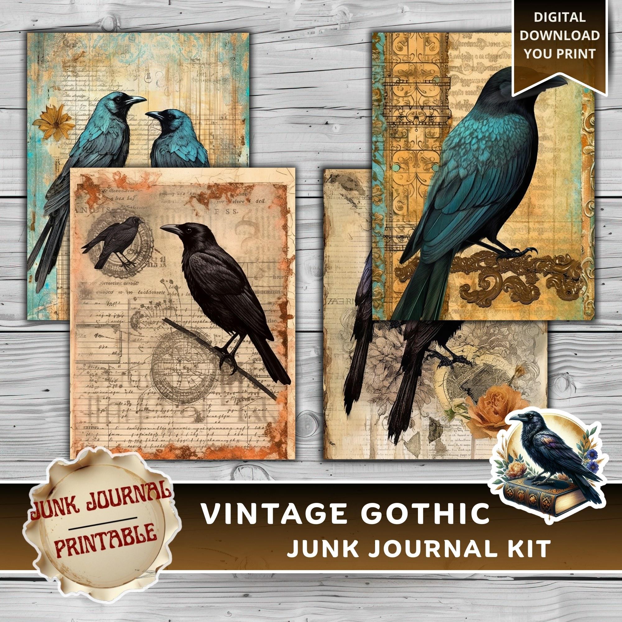 Gothic Junk Journal Kit, Gothic Journal Pages, Junk Journal Supplies ...