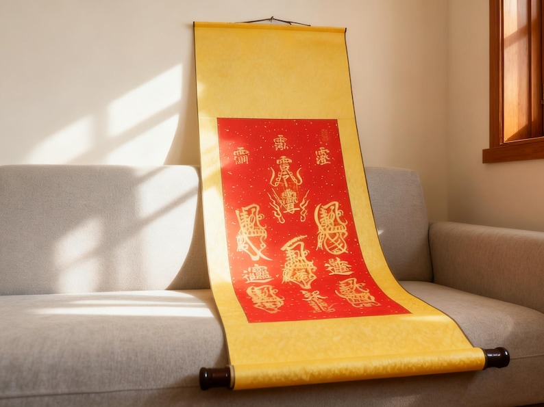 Hand-drawn Five-way Wealth Talisman – Taoist Feng Shui Home Protection ...