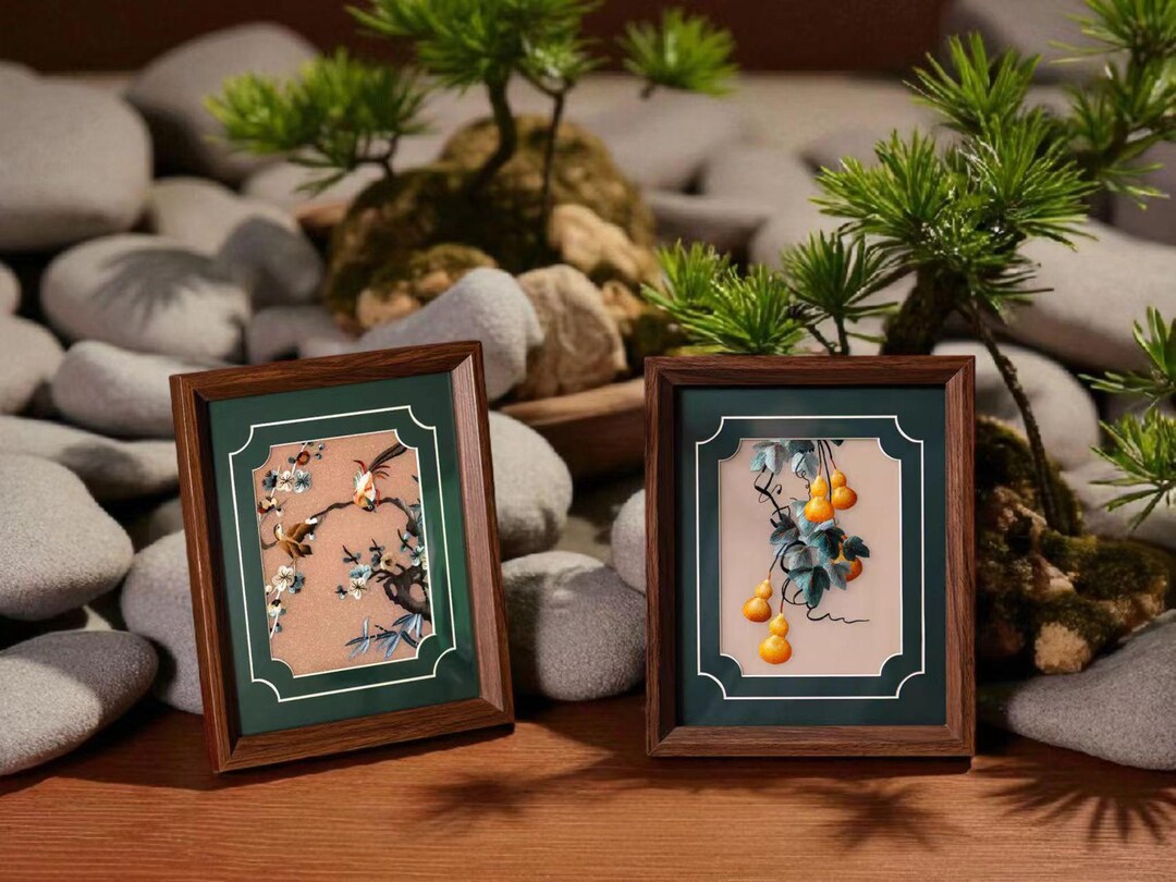 Chinese Su Embroidery Art: Handcrafted Silk Thread Framed Wall Decor ...