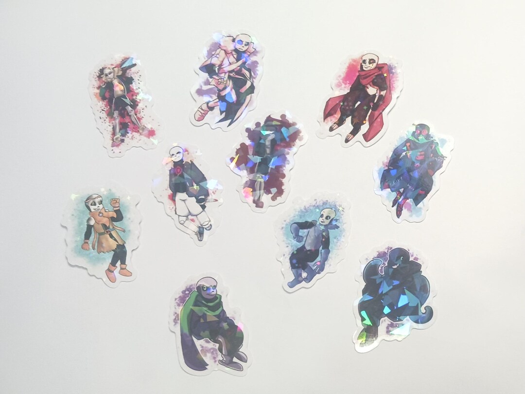 Sans AU Sticker Set (10 Stickers) - Etsy