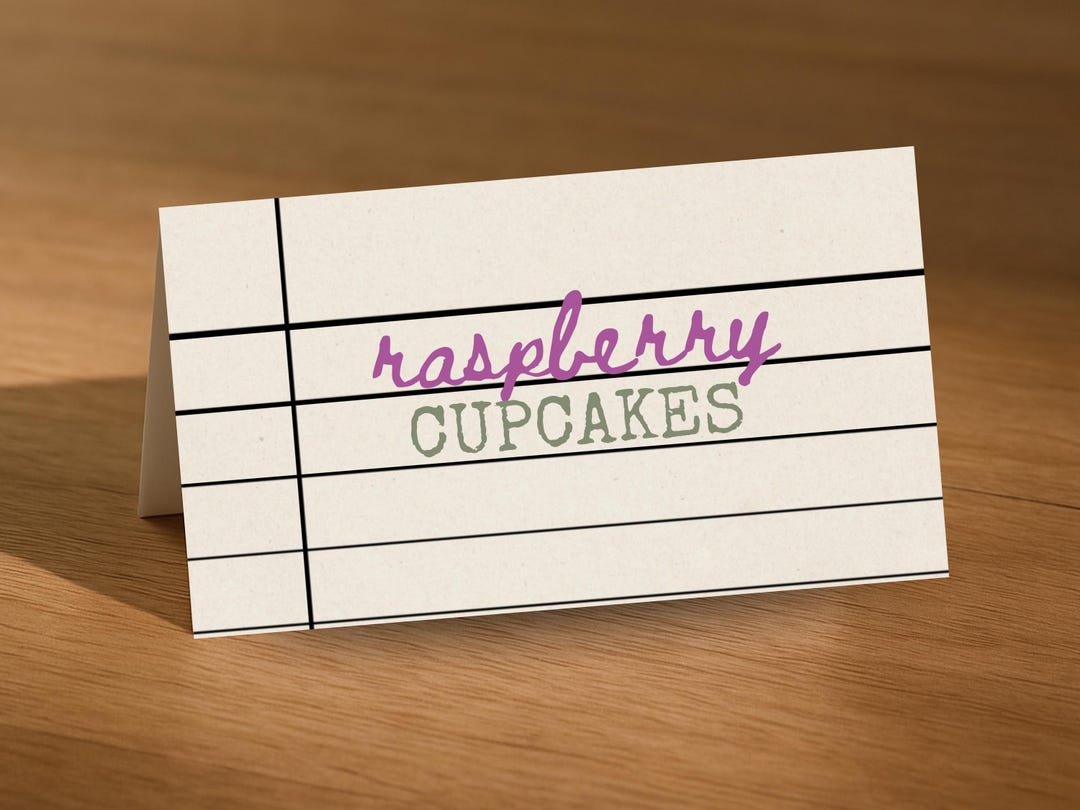 Literary Theme Food Label & Place Card Templates: Editable Canva ...