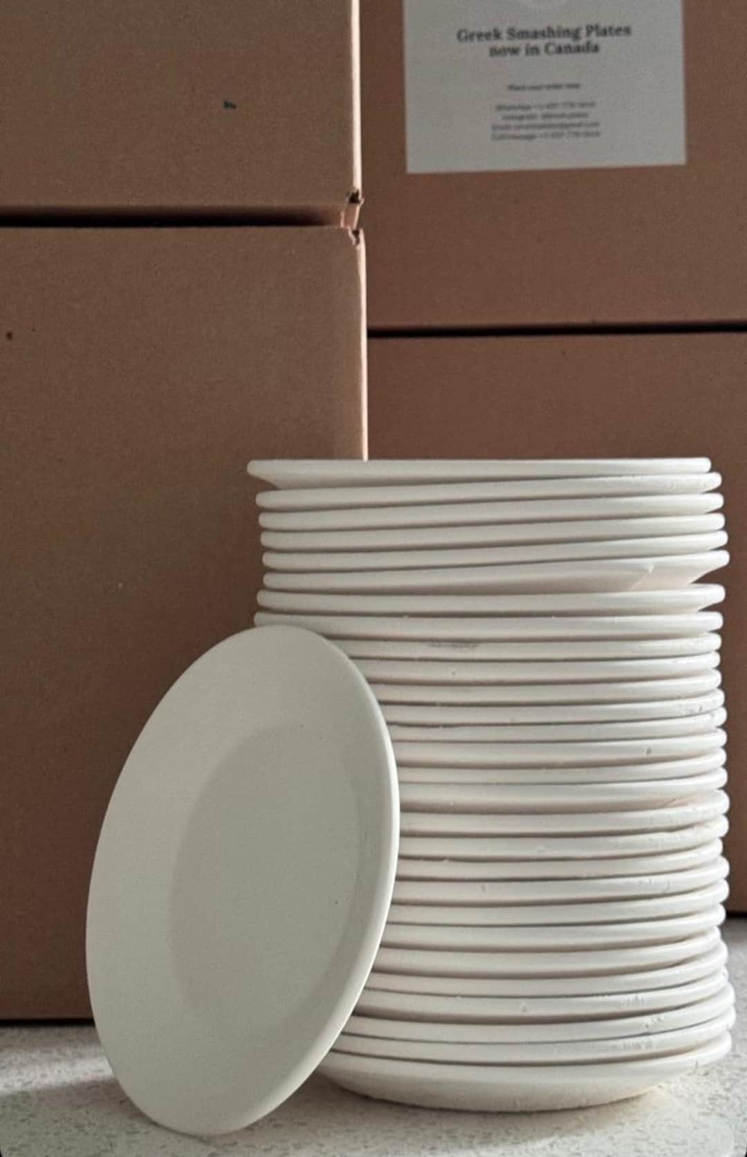 Greek Breakable/smashing Plates Made From Gypsum 120 Plates - Etsy