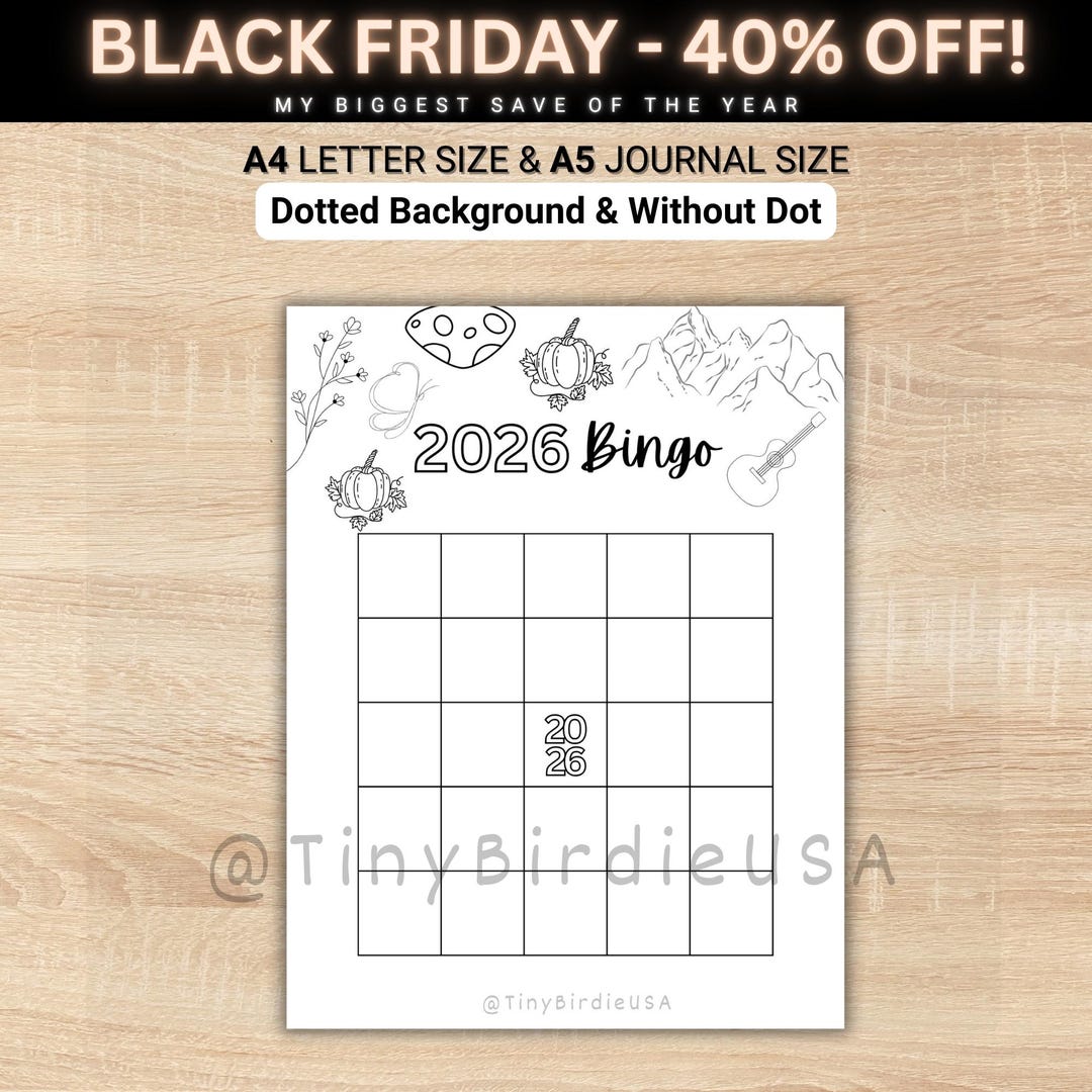 2026 Bingo Template - 2026 Journal Page - PRINTABLE Title Page - 2026 ...