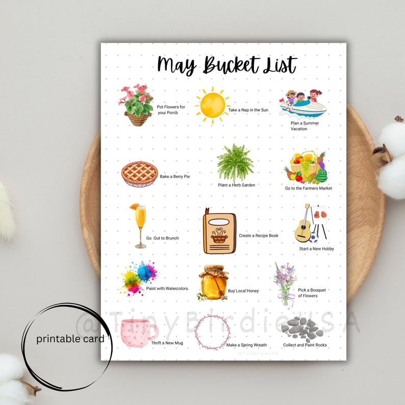 May Printable List Value Pack Reminders, Checklist, Bucket List - Etsy