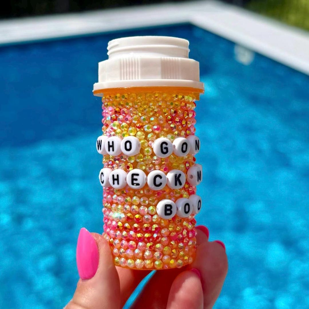 RHOA Quote Bedazzled Pill Bottle - Etsy