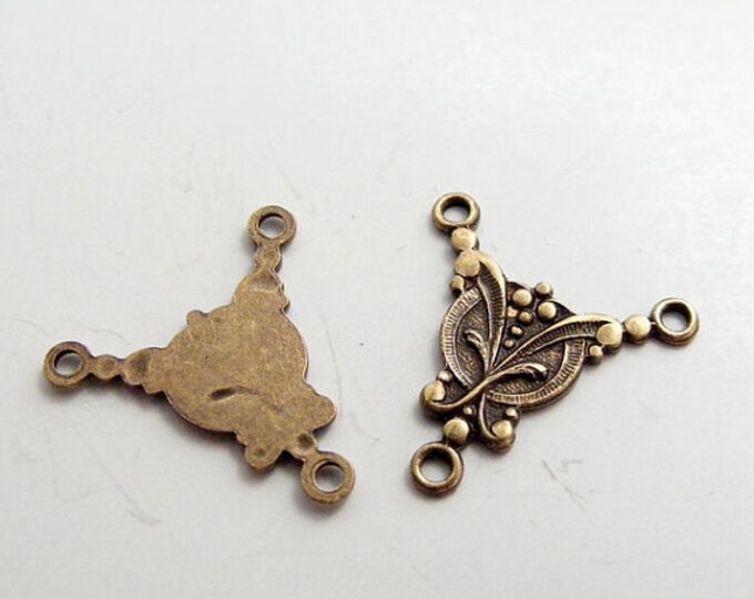 Oxidized Brass Filigree 3 Ring Connector 19mm 2 Pcs B651-VJS - Etsy