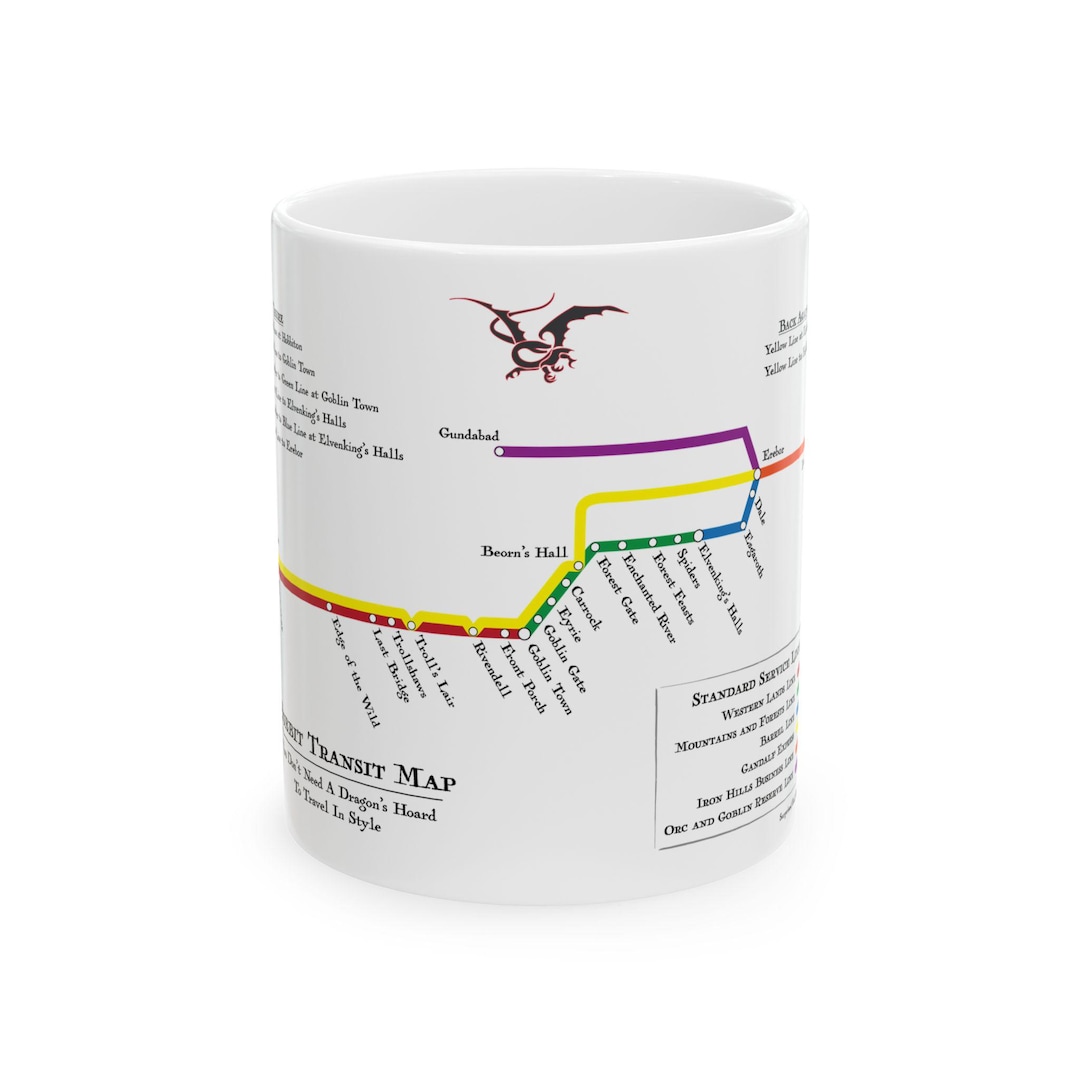 Hobbit Subway Map Coffee Mug - Etsy
