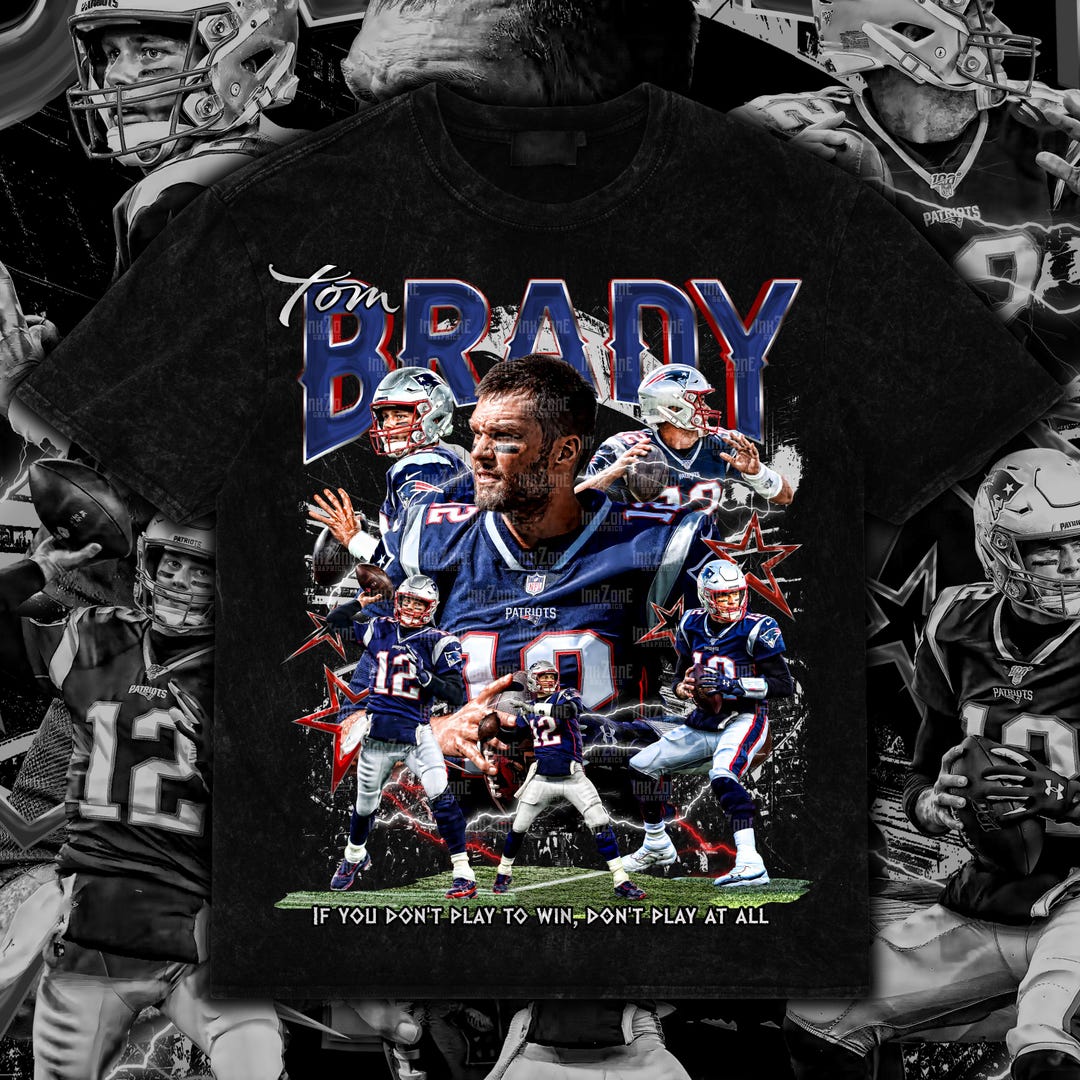 Tom Brady Retro Design Tee | Vintage Football PNG | 14x17 Digital ...