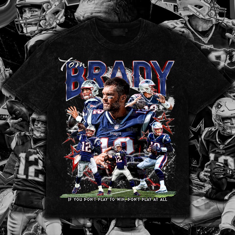 Tom Brady Retro Design Tee | Vintage Football PNG | 14x17 Digital ...