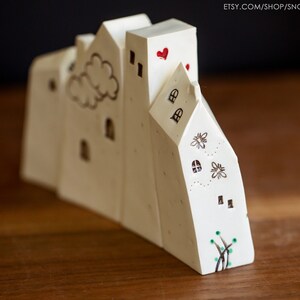 STORY VILLAGE Whimsical Ceramic Houses of the Seasons Summer, Fall ...