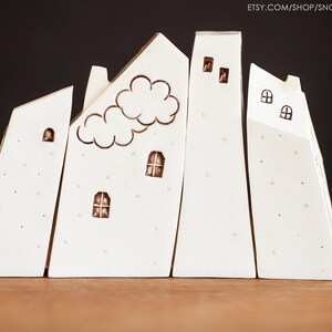 STORY VILLAGE Whimsical Ceramic Houses of the Seasons Summer, Fall ...
