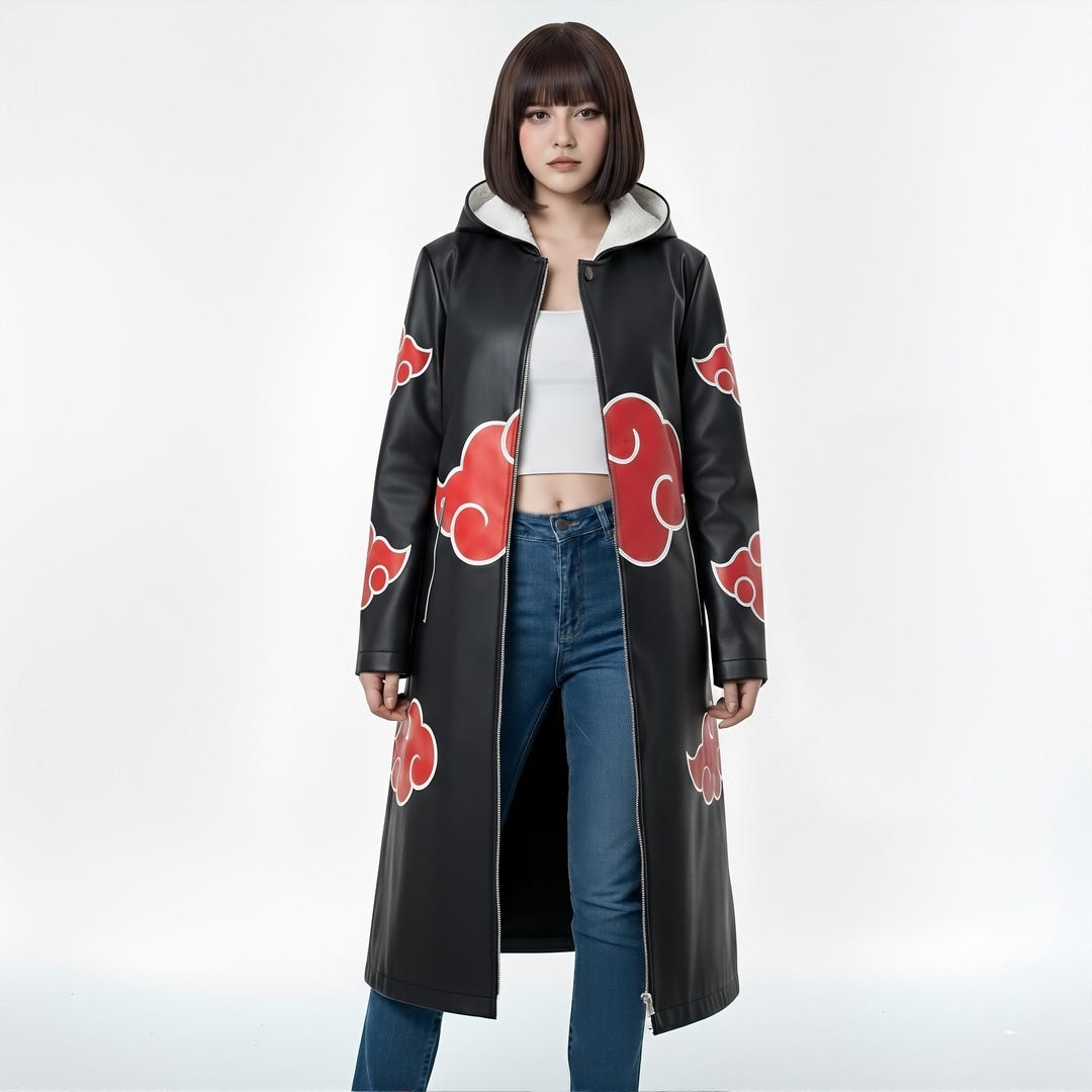 Akatsuki Inspirierter Ledermantel -Naruto Anime Bösewicht Cosplay ...