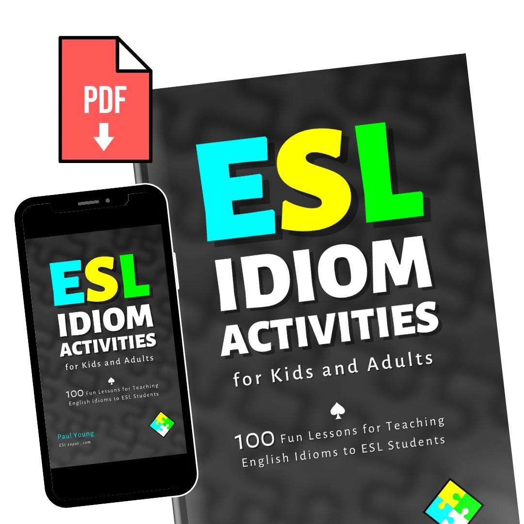 ESL Idiom Activities: 100 English Lessons for Kids & Adults - Etsy