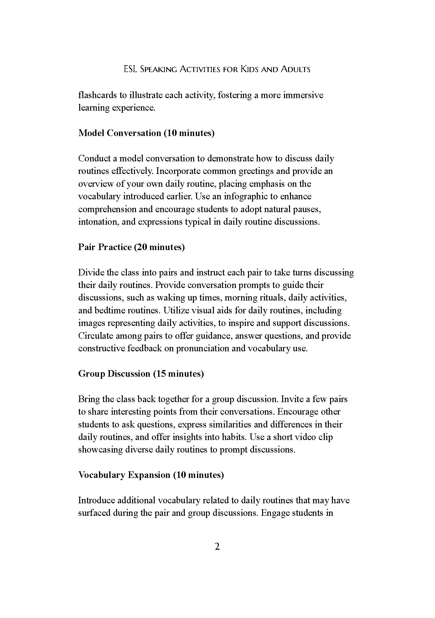 ESL Speaking Activities: 50 Fun English Language Learning Exercises ...