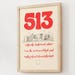 513 Cincinnati Neighborhoods Poster Red - Etsy