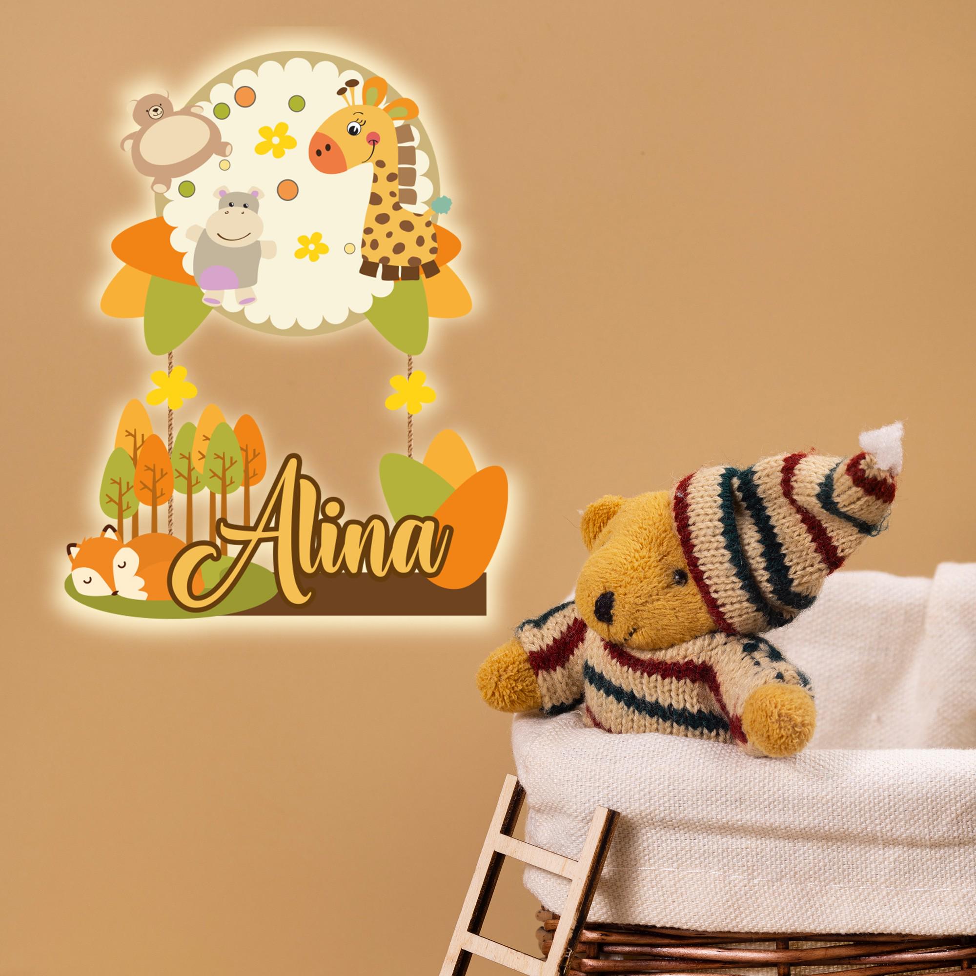 Safari Animal 3D Name Sign – Personalized Nursery Wall Decor - Etsy