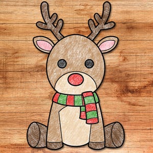 Reindeer Cut & Glue Craft | Printable Color and Assemble Christmas ...