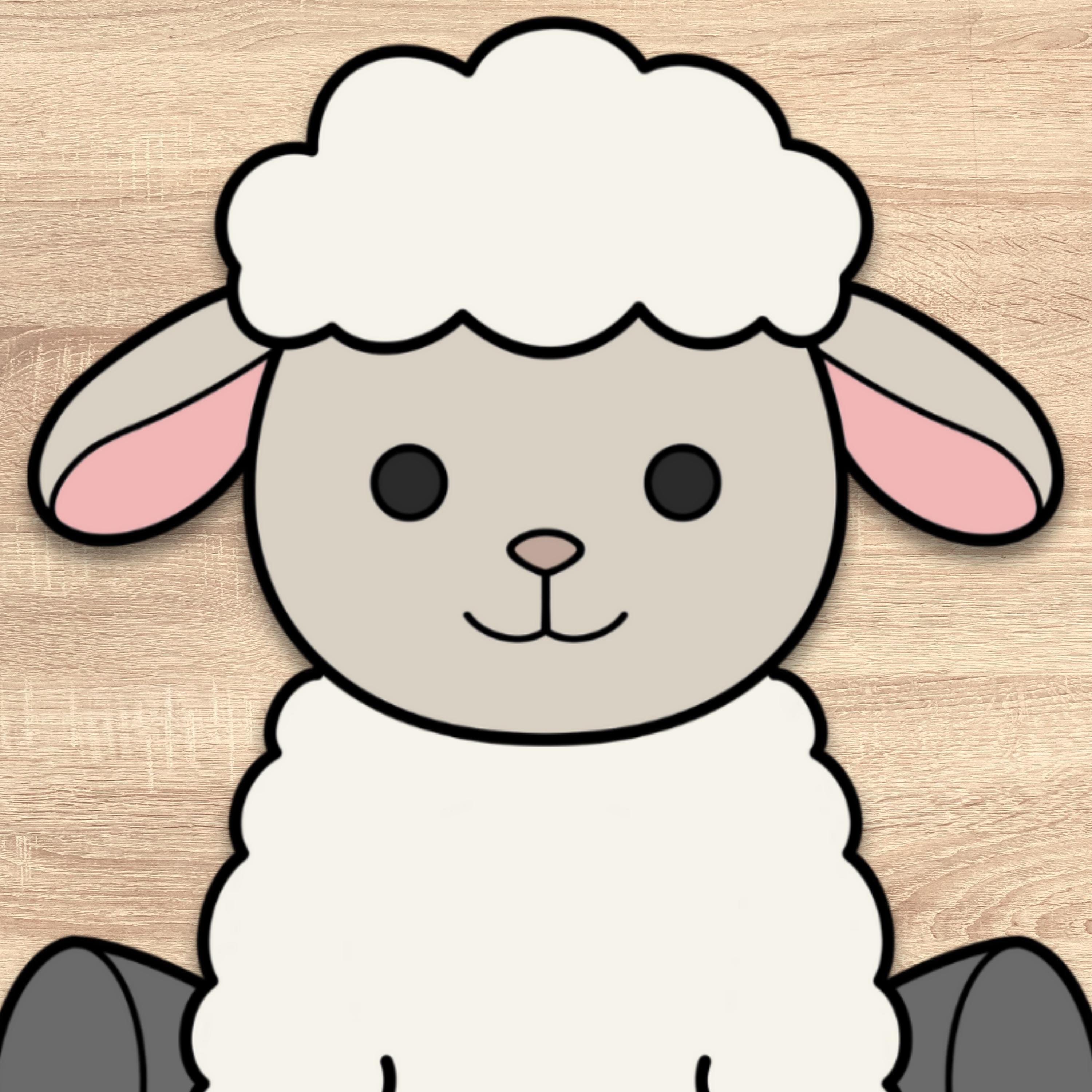 Sheep Cut and Glue Craft | Printable Color & Assemble Animal Activity ...