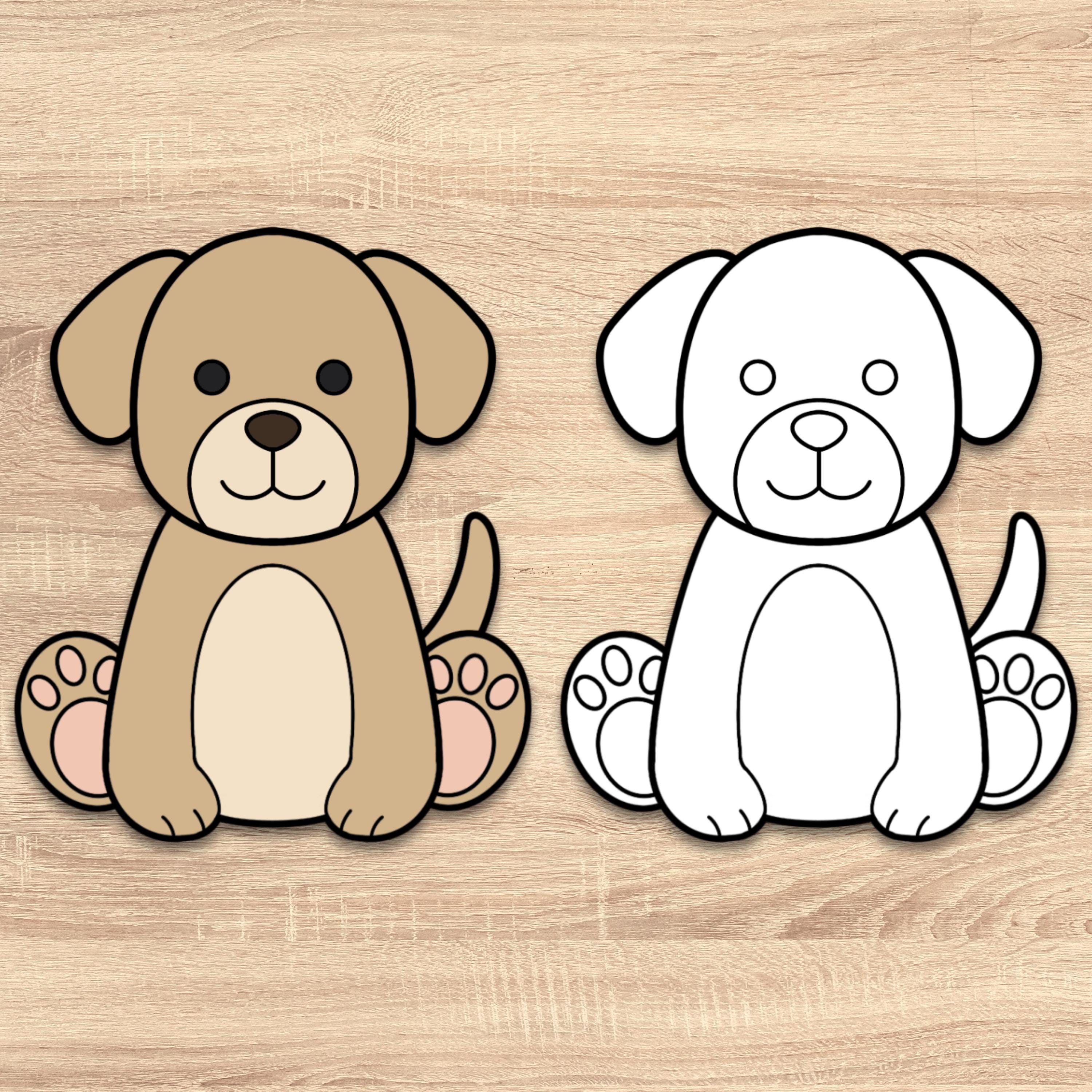 Dog Cut and Glue Craft | Printable Color & Assemble Animal Activity for ...
