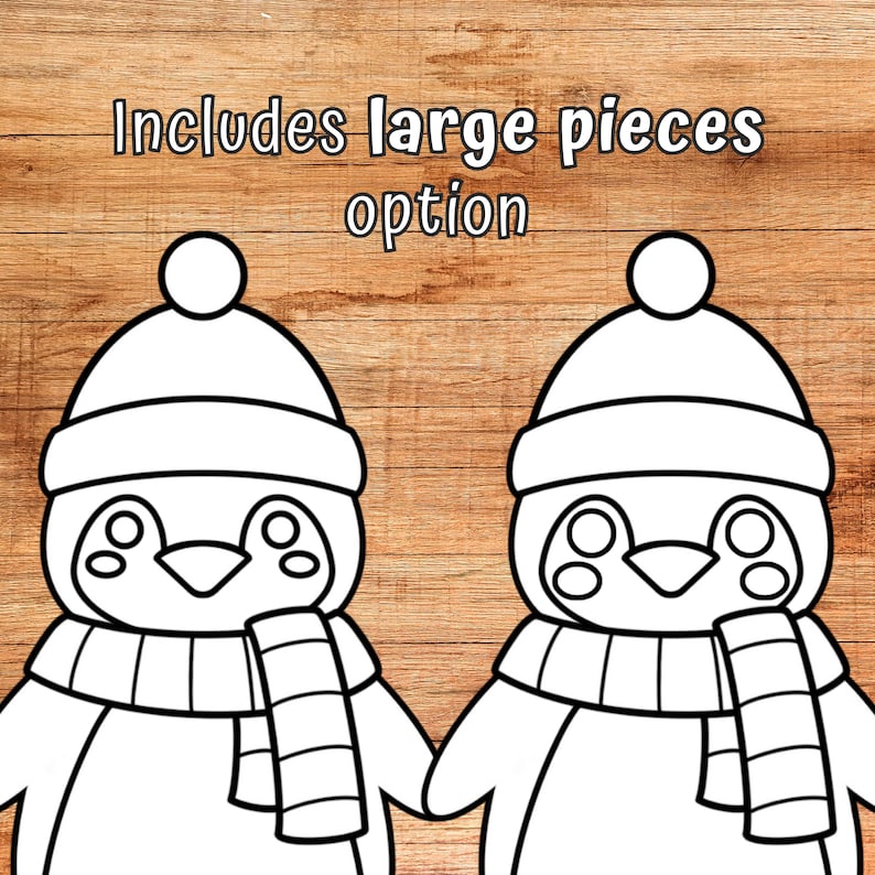 Penguin Cut and Glue Craft | Printable Color & Assemble Winter Activity ...
