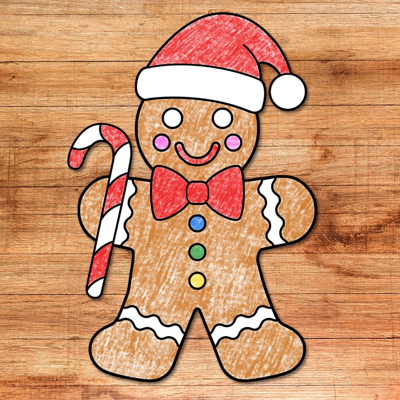 Spanish Gingerbread Man Cut & Glue Craft | Printable Color and Assemble ...