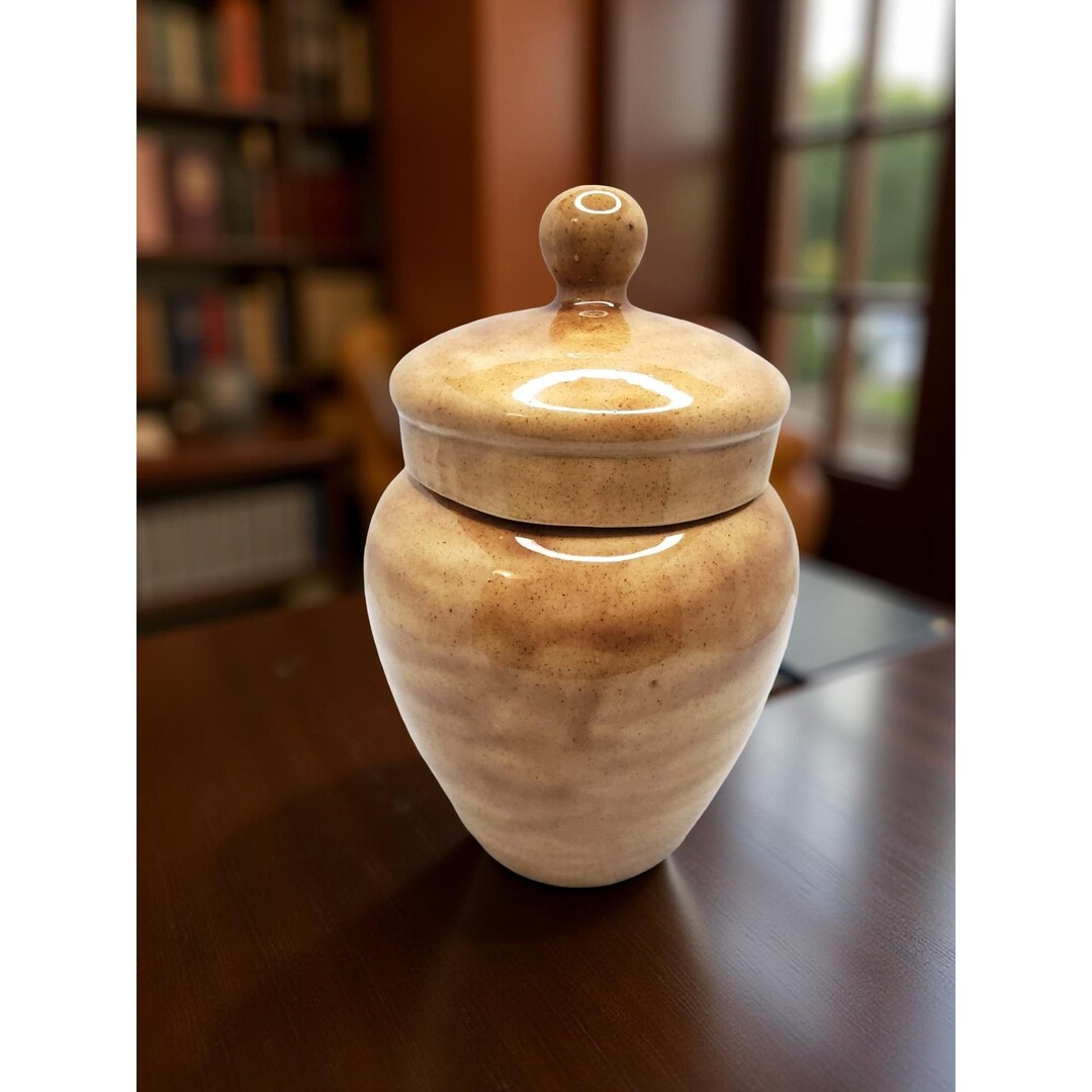 Vintage Signed Ki Ki Stuthridge Hand Thrown Glazed Pottery Ginger Jar ...