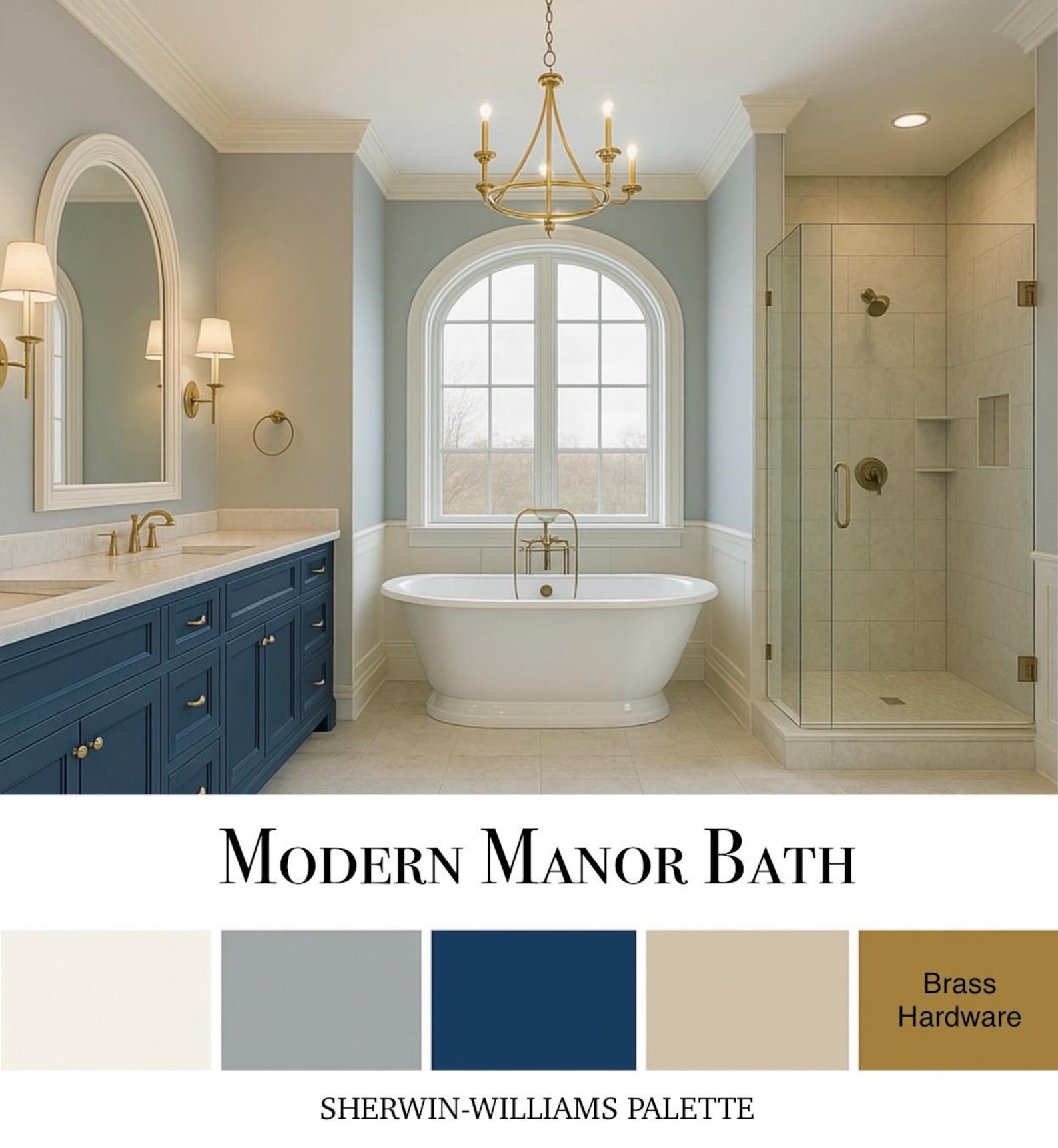 MODERN MANOR BATH Sherwin Williams Paint Palette, ** Professional ...