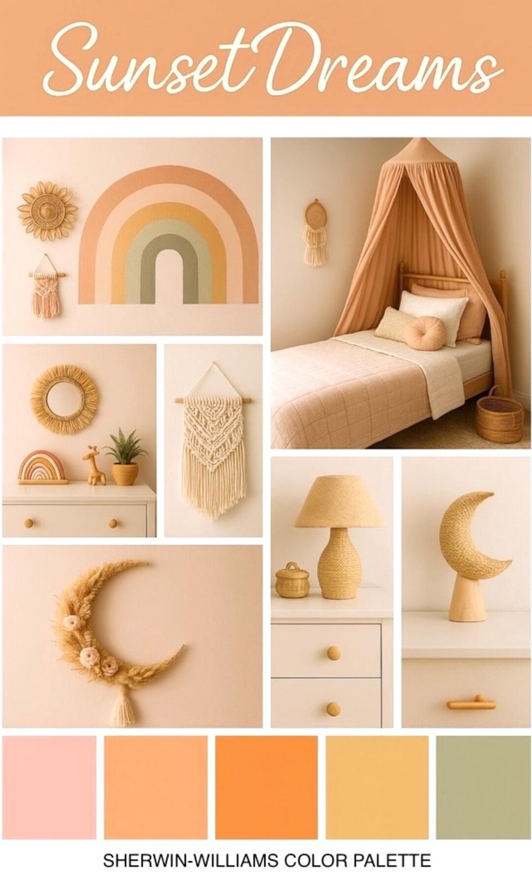 SUNSET DREAMS, Sherwin Williams Color Palette, **professional Virtual ...