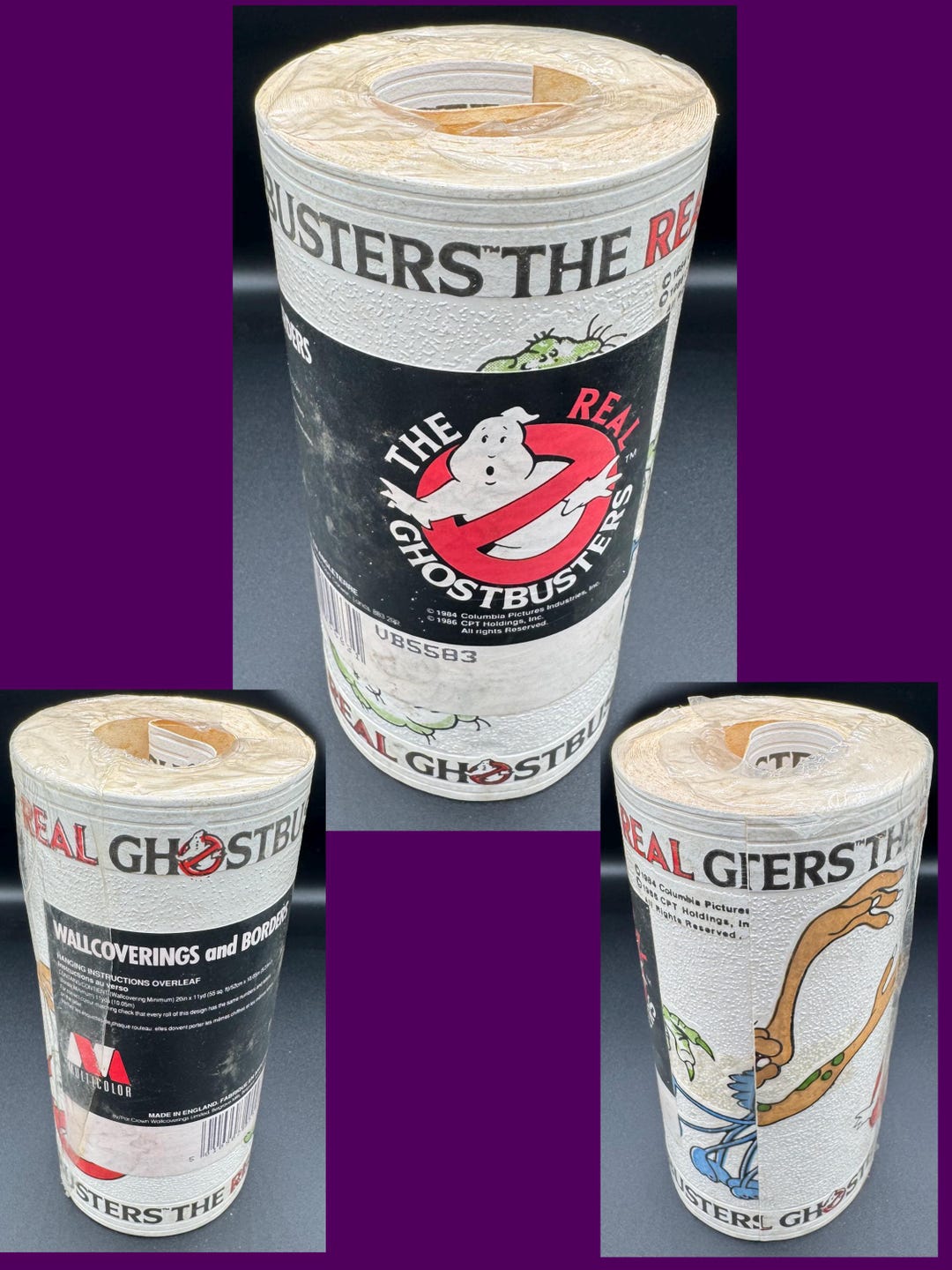 RARE Vintage 1986 UK Exclusive the Real Ghostbusters Slimer Wall Border ...