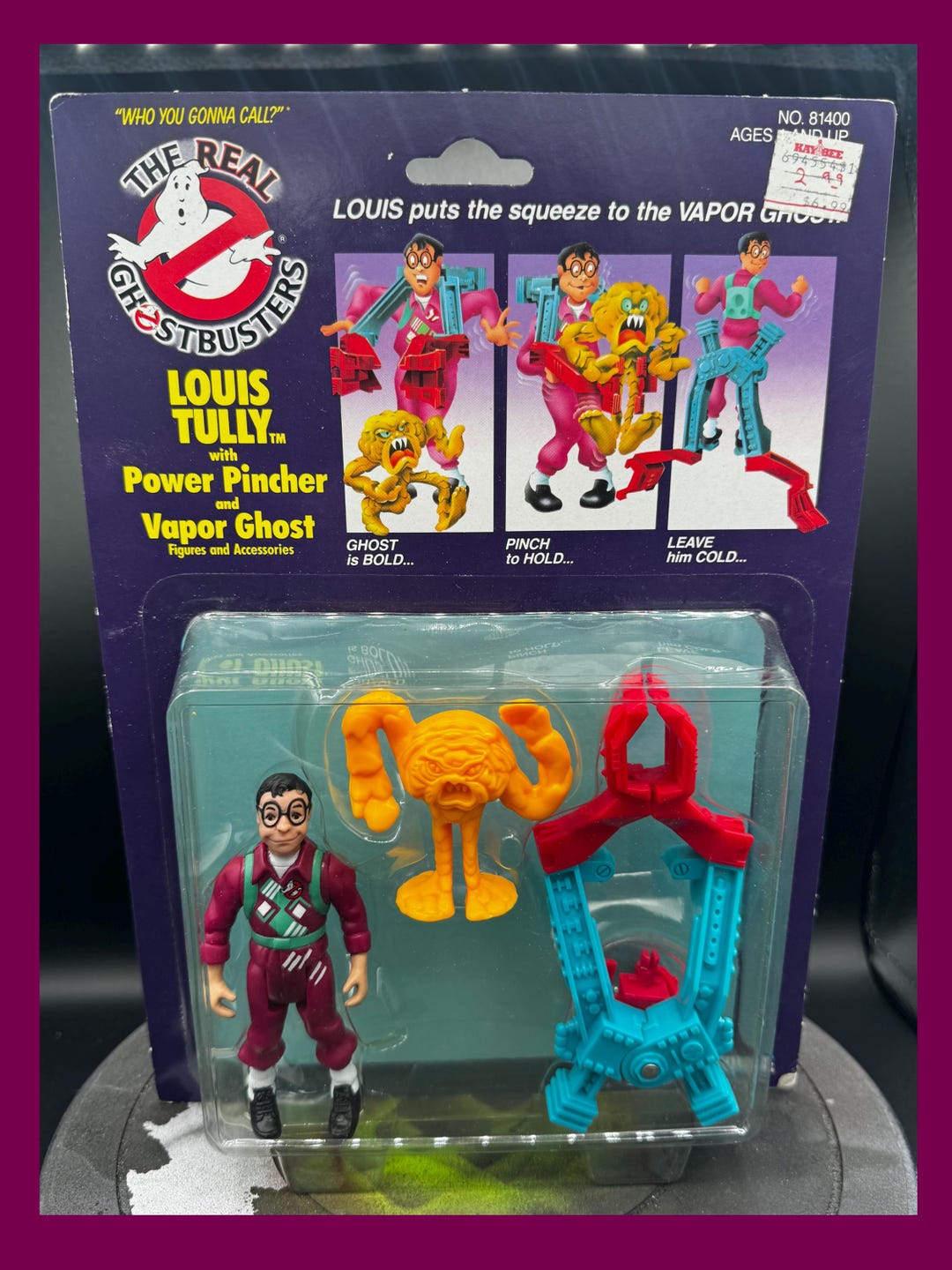 1986 Kenner the Real Ghostbusters "louis Tully" W/ Power Pincher ...