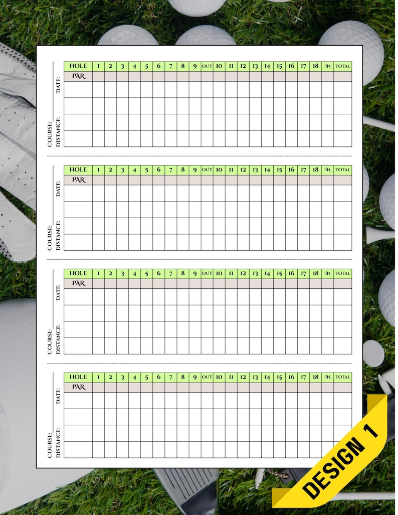 Golf Course Scorecard – Printable Golf Scorecard for Tournaments ...