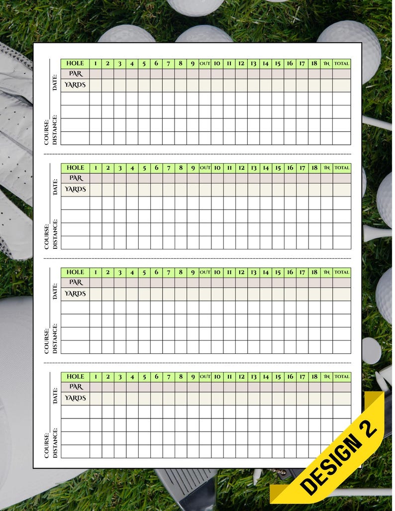 Golf Course Scorecard – Printable Golf Scorecard for Tournaments ...