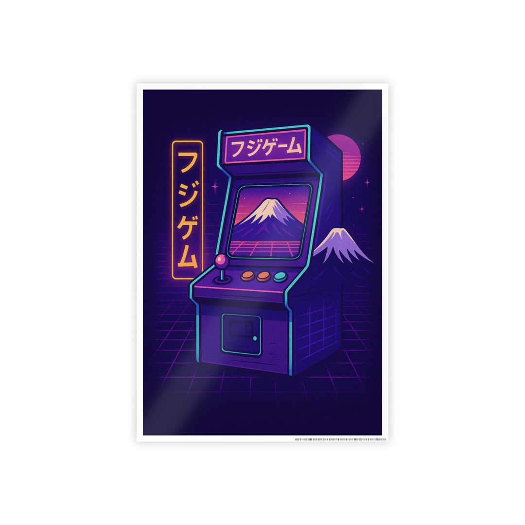 Retro Arcade Gloss Posters, Vintage Gaming Wall Art, Aesthetic Room ...
