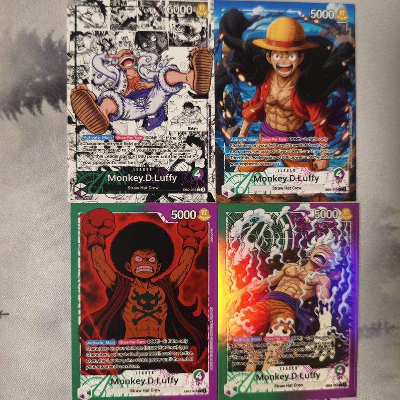 Luffy Leader (green/purple) EB02, One Piece TCG Proxy Leader Card ...