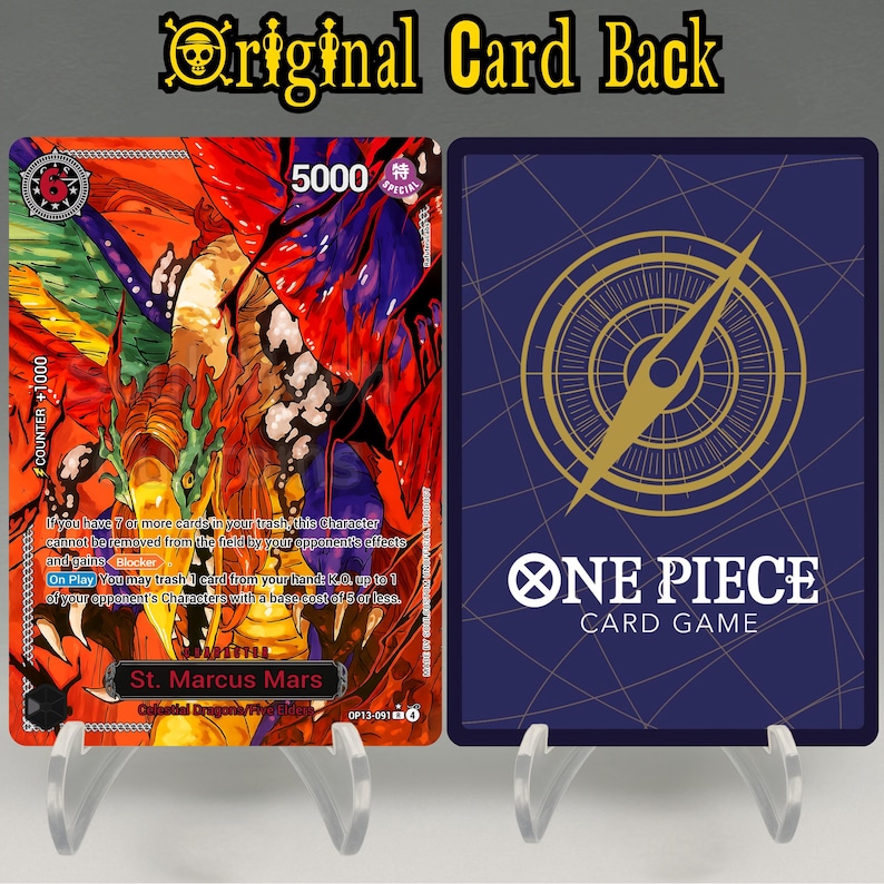 One Piece Proxy, St. Marcus Mars (five Elders) Character OP13 (black ...